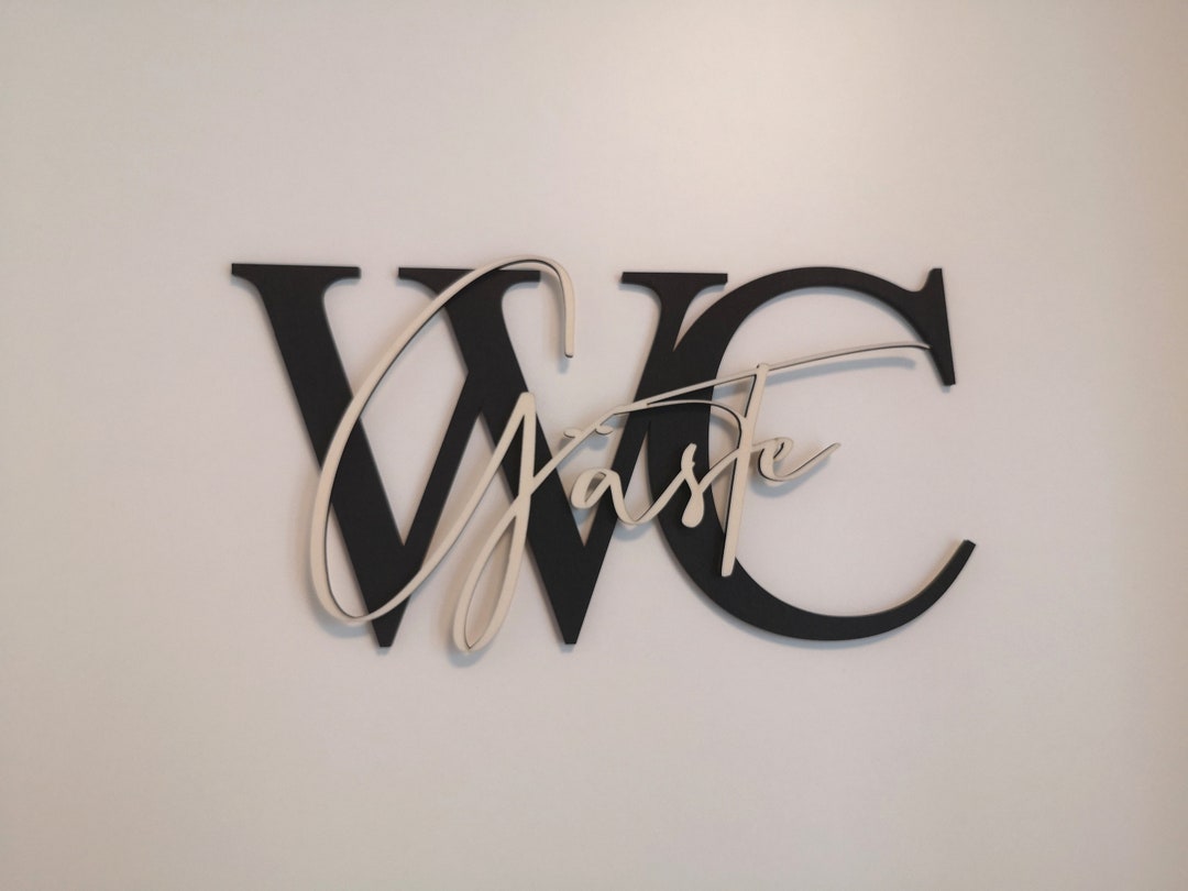 Door Sign Guest Toilet Sign Wood - Etsy