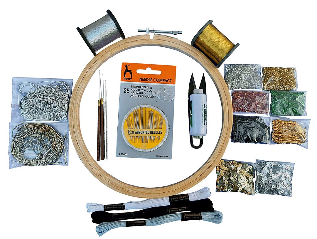 Aari Work, Maggam Work Materials Combo Kit for Blouse, Fabric ...