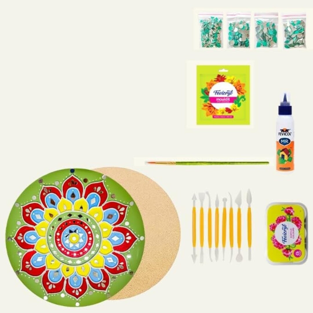 12 Inches Round MDF Lippan Art Materials Kit With Lipan Art Tools 12 ...