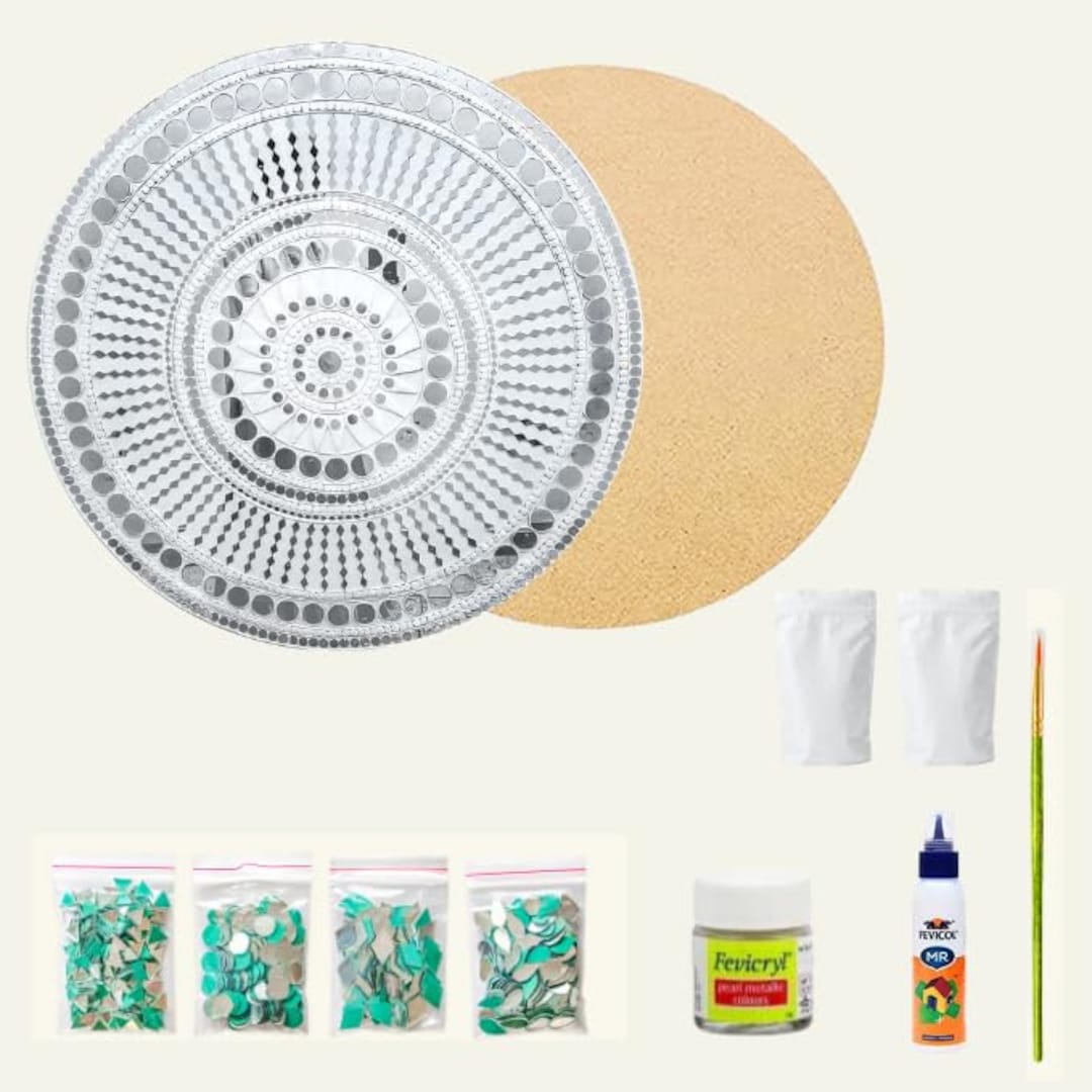 12 Inches Round MDF Mosaic Art Materials Kit Lippan Art Clay Lipan Art ...