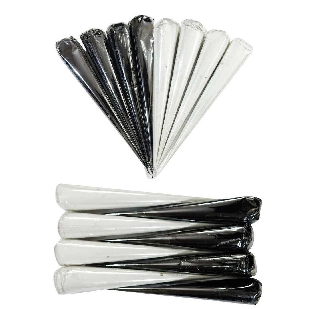 Set of 8 Black & White Ceramic Cones for Arts Craftslippan Art Mandana ...