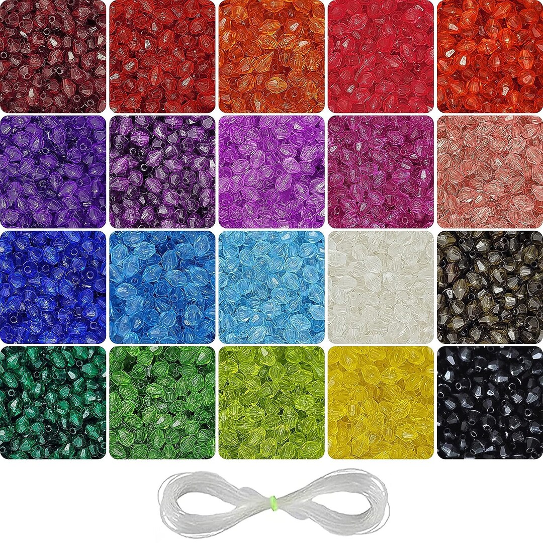 Bicone Crystal Beads Shineless Opaque Acrylic Plastic Beads Beads for ...