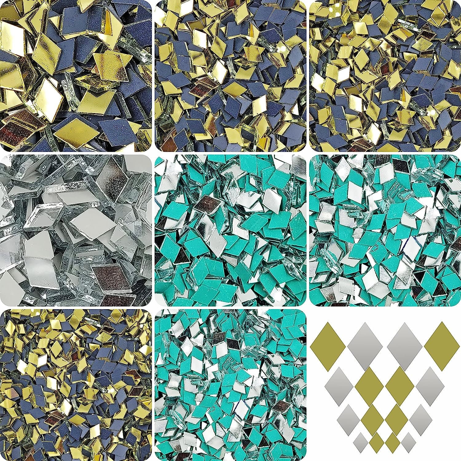 Bulk 2900 Pcs Mirror for Craft Work, Small Mirror Glass Pieces for ...