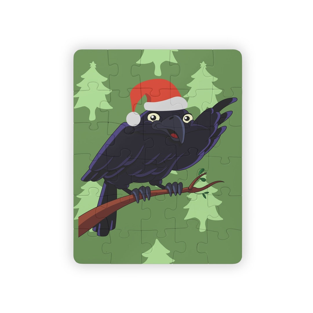 Bird Christmas Puzzle Raven Children's 30-piece Puzzle Christmas Gift ...