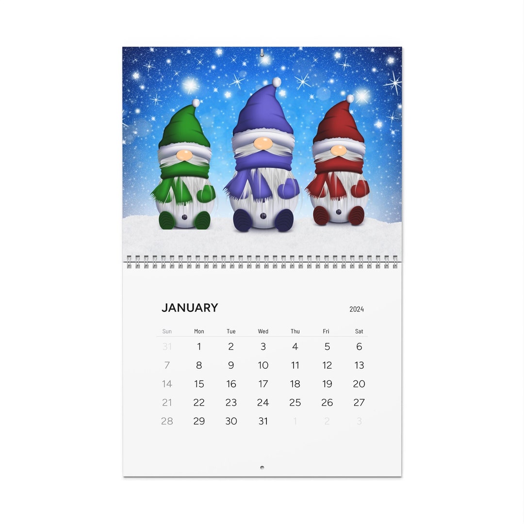 Gnome Calendar 2024 December CHRISTMAS Edition bee Happy Gnome Calendar ...