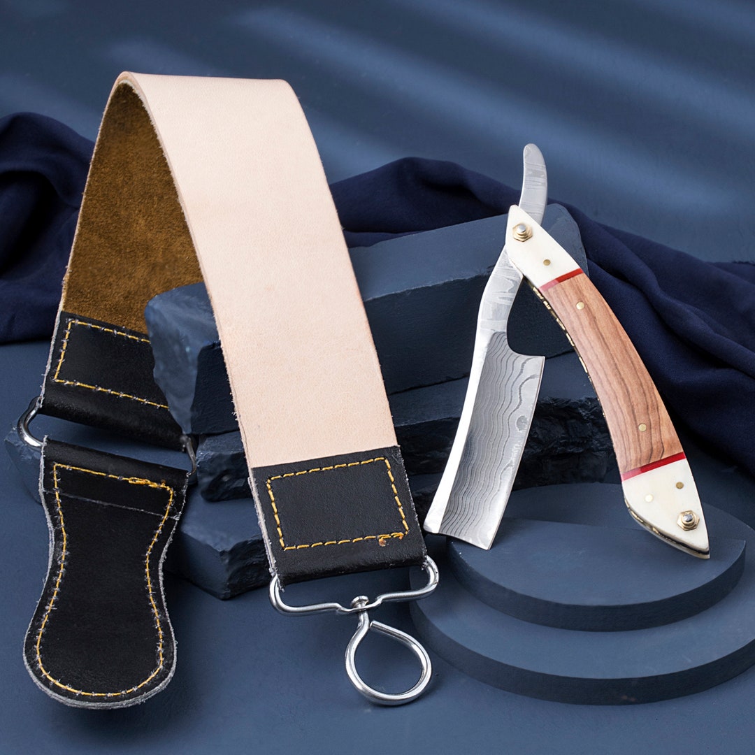 Handmade Stainless Steel Damascus Straight Razor for Men Groomsman ...