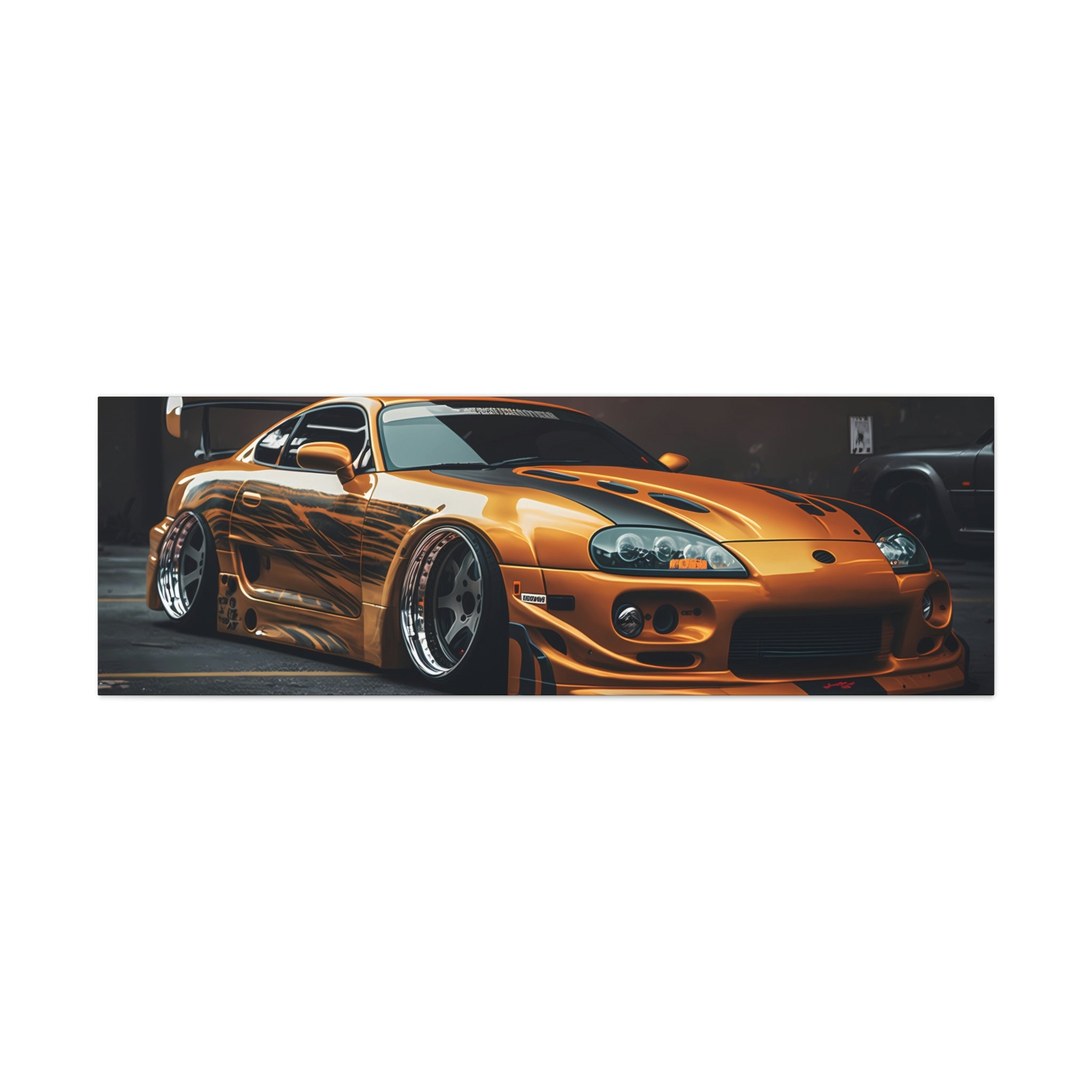 Orange & Black Toyota Supra Mk4 Racing Car Canvas Print - Etsy