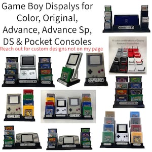 Nintendo Gameboy Color & 18 Game Cartridges Display/stand/holder ...