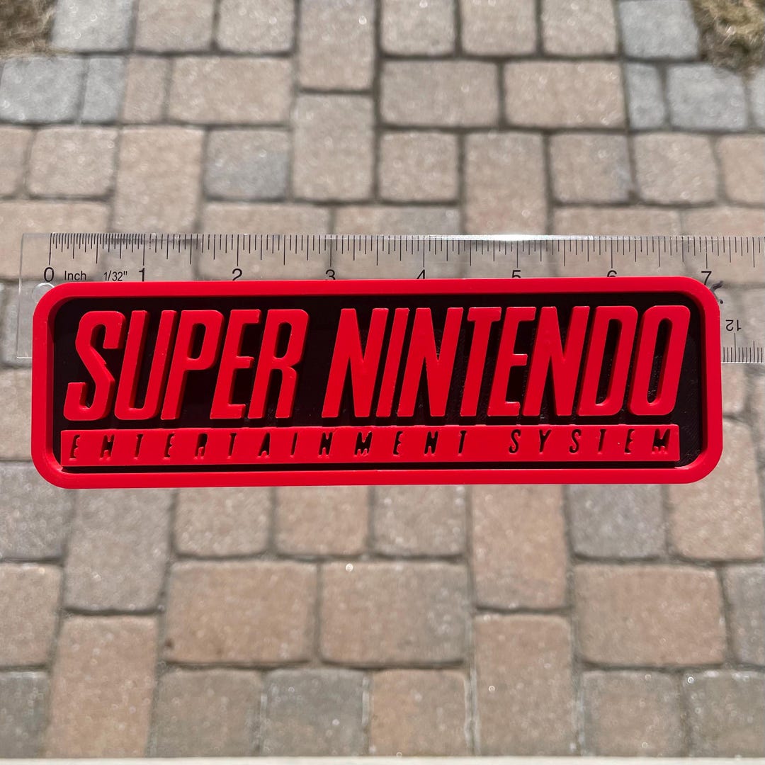 Super Nintendo Entertainment System Logo Sign for Wall Display, Shelf ...