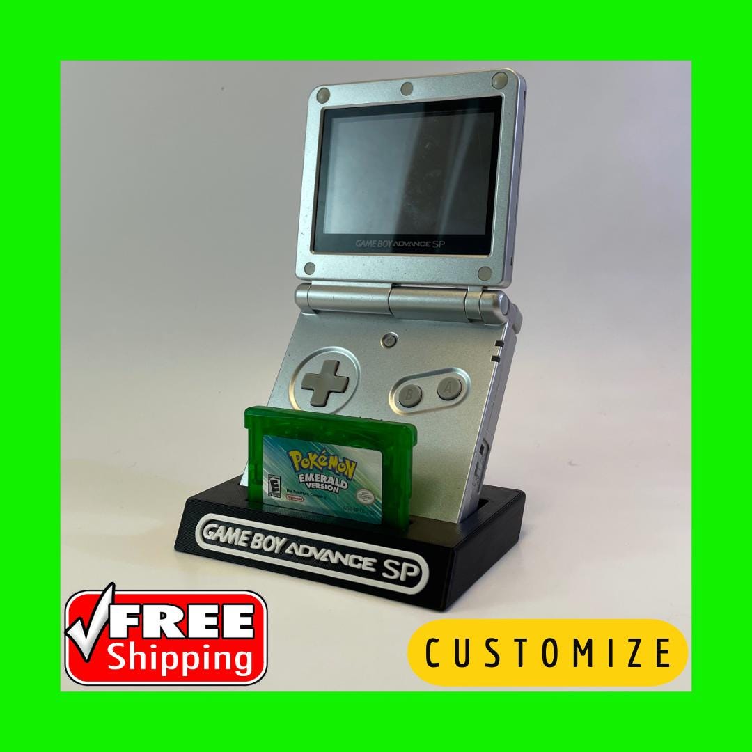 Game Boy Advance SP & 1 Game Cartridge Display / Stand (customize ...