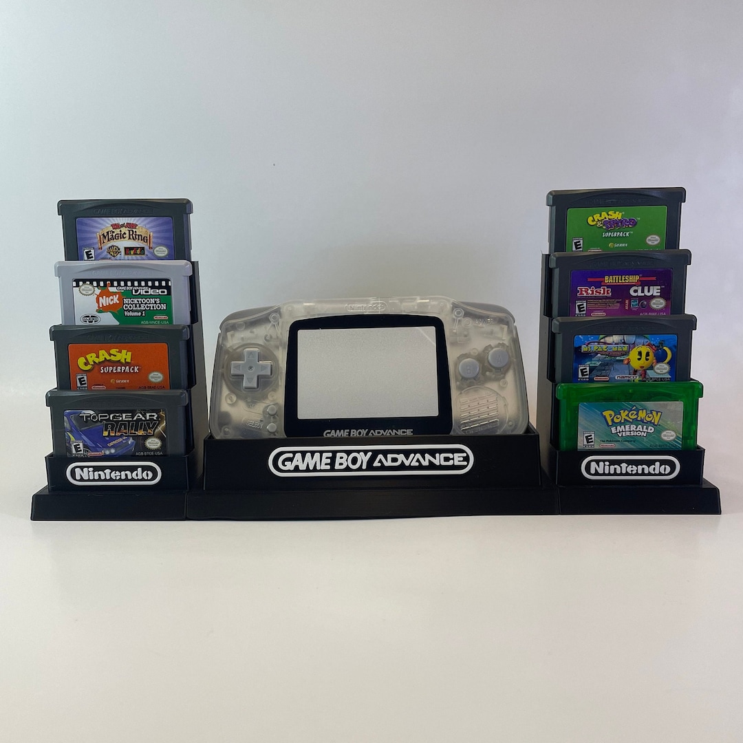 Nintendo Game Boy Advance & 18 Game Cartridges Stand/display/holder ...