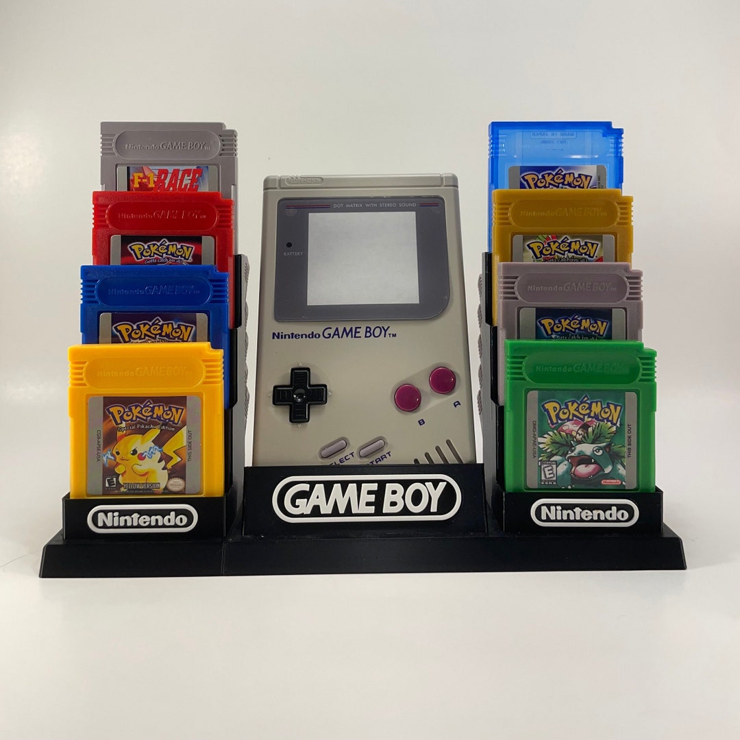 Nintendo Game Boy Original/classic/dmg and 18 Game Cartridge Stand ...