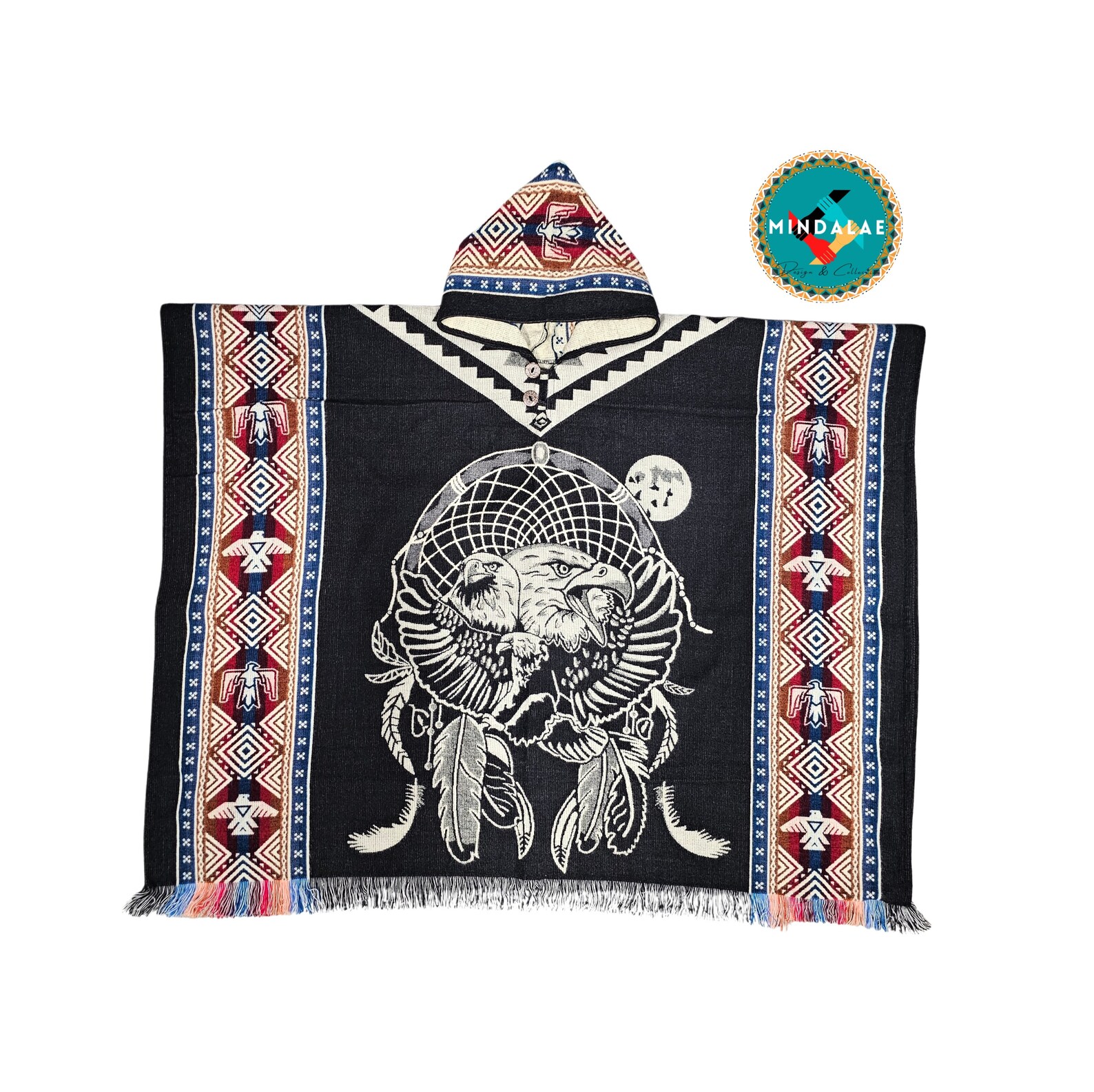 Alpaca Poncho Native Eagle Dreamcatcher Handcrafted by Indigenous Hands ...