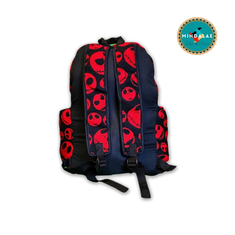 Handmade Native American Backpack (black & Red Jack Skellington ...