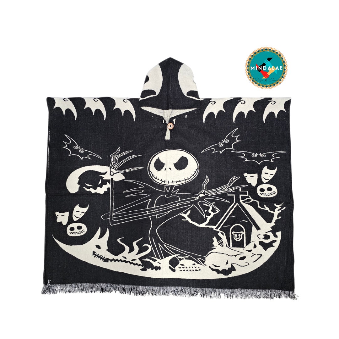 The Nightmare Before Christmas Alpaca Poncho Jack Skellington. Unisex ...