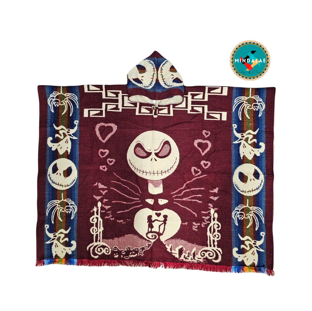 The Nightmare Before Christmas Alpaca Poncho Jack Skellington. Unisex ...
