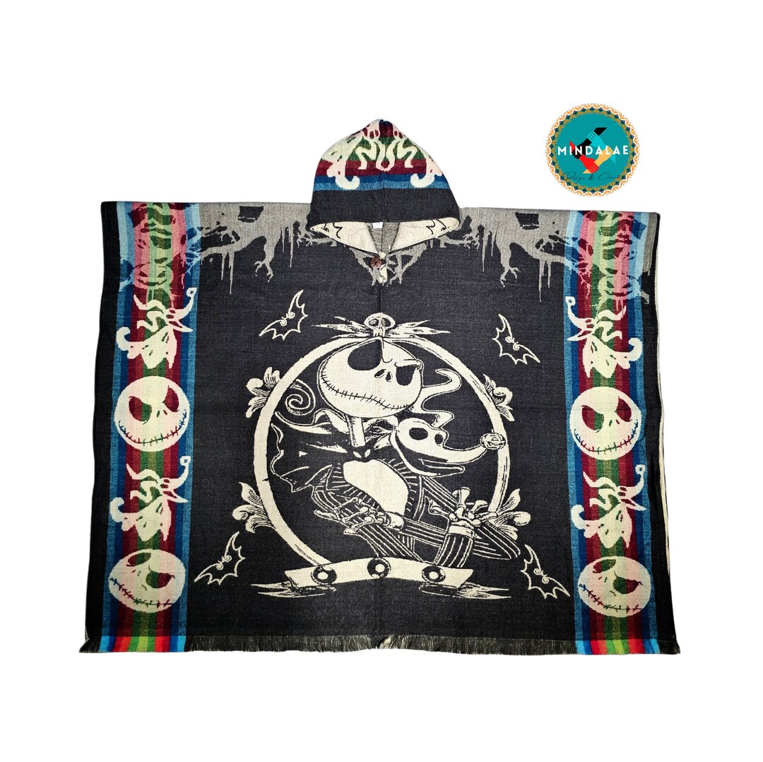 The Nightmare Before Christmas Alpaca Poncho Jack Skellington. Unisex ...