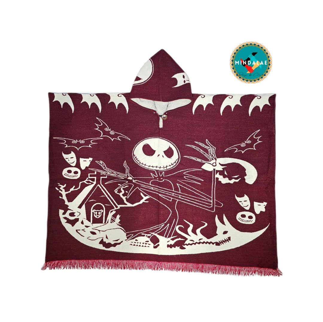 The Nightmare Before Christmas Alpaca Poncho Jack Skellington. Unisex ...
