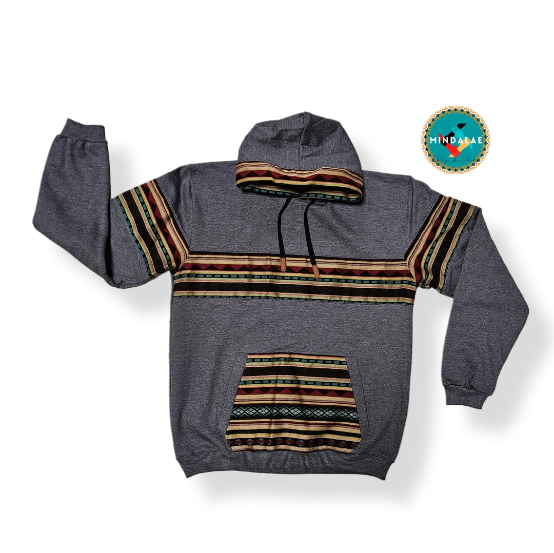 Native Southwestern Earthtones Green Agate Hoodie Handcrafted by ...