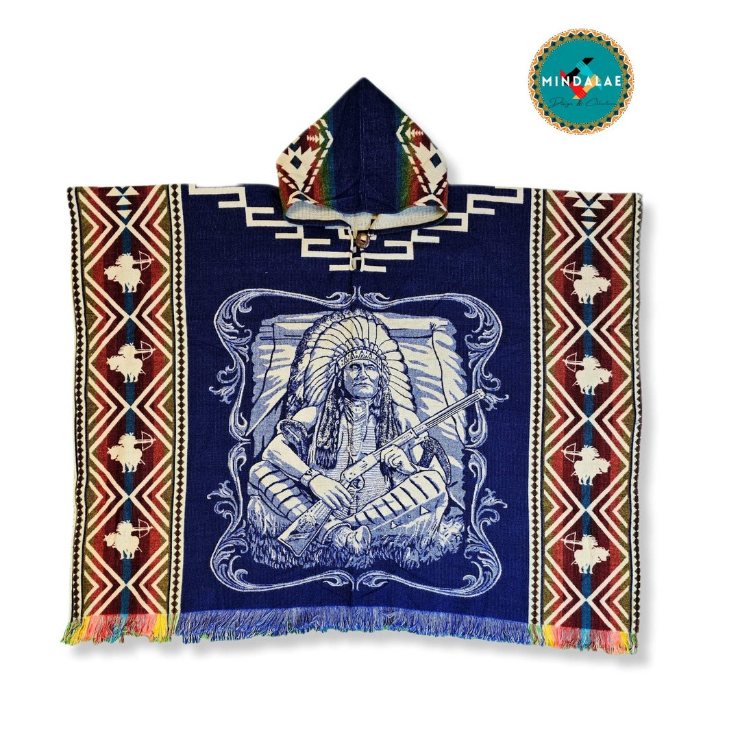 Alpaca Poncho,indian Chief Handcrafted by Indigenous Hands. Soft and ...