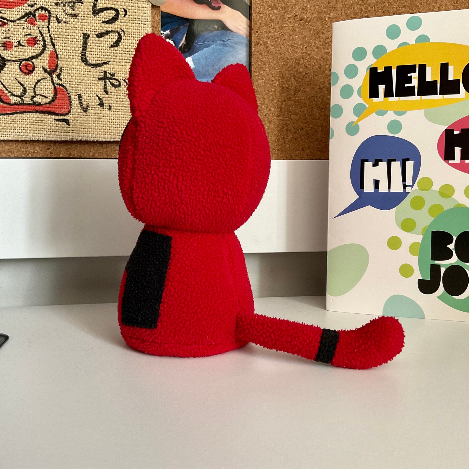Catpool Plush, Inspired by Deadpool Corps, Upcycled Soft Toy, Desk ...