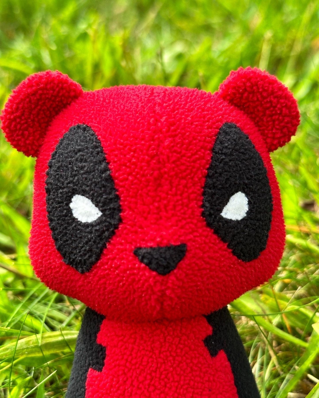 Pandapool Plush, Inspired by Deadpool Corps, Upcycled Soft Toy, Desk ...