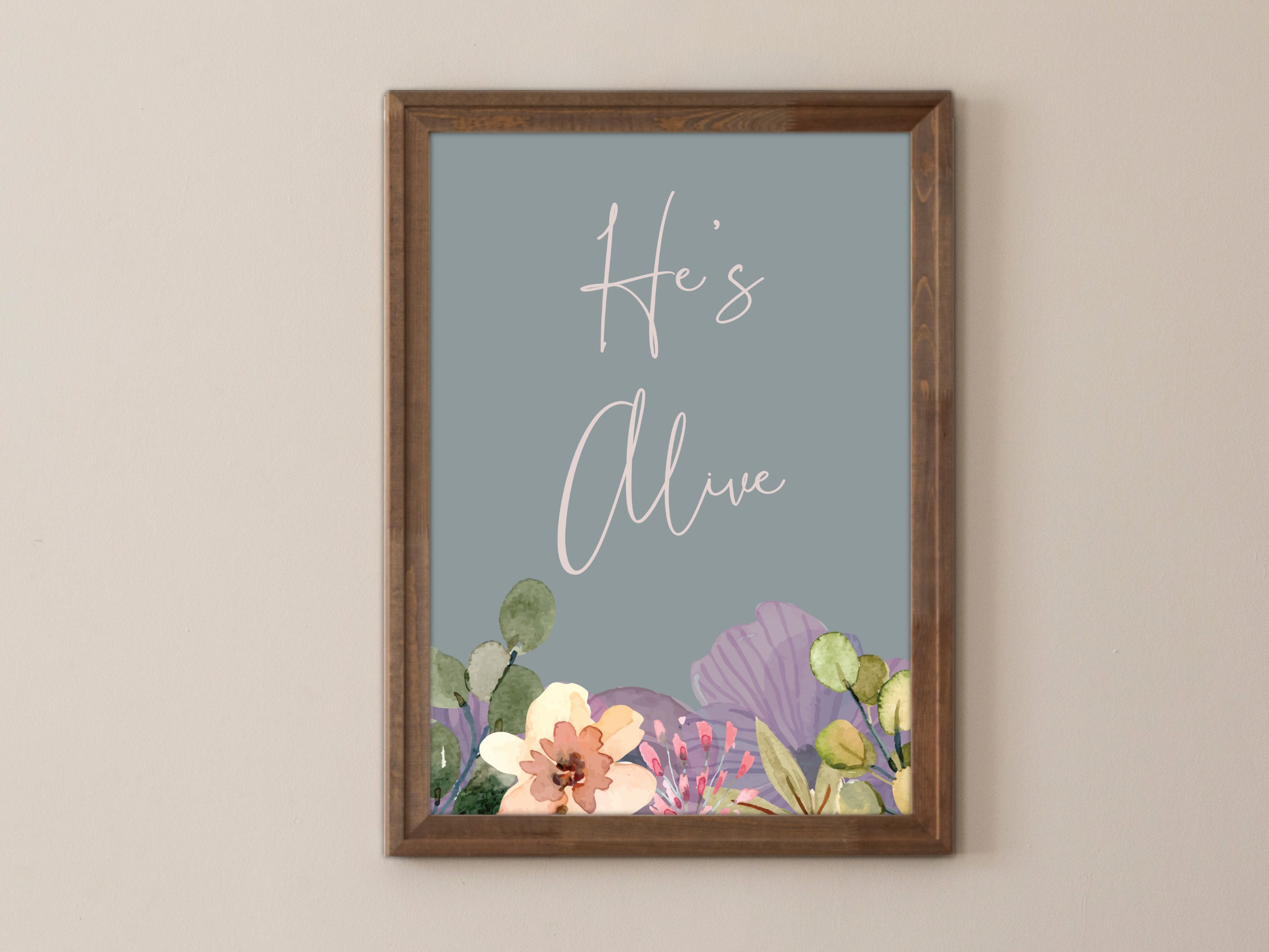 Easter Wall Hanging, Spring Decoration Print Quote Art - Christ is ...