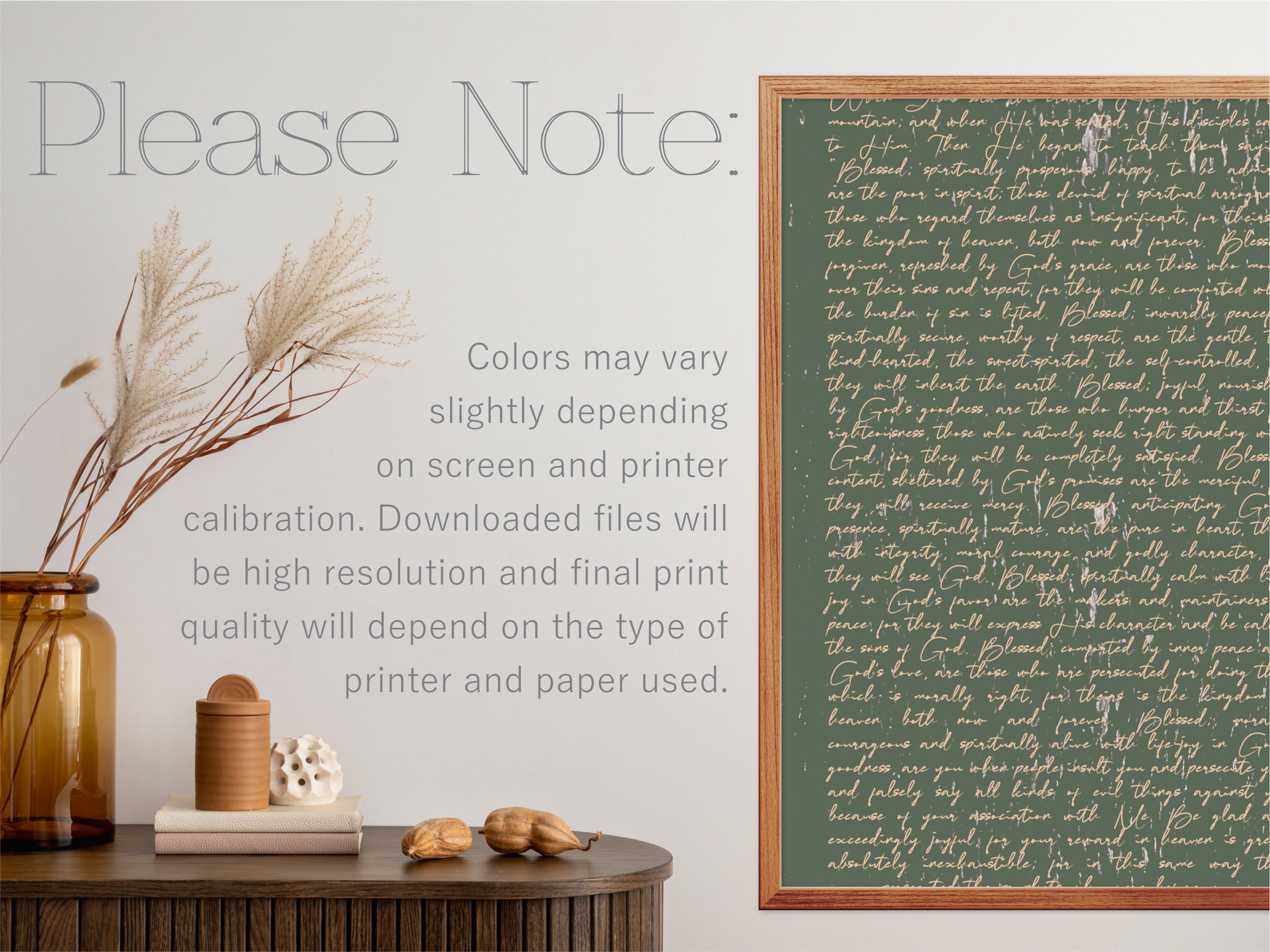 The Beatitudes Verse Wall Art, Digital Download, Blessed Are Merciful ...