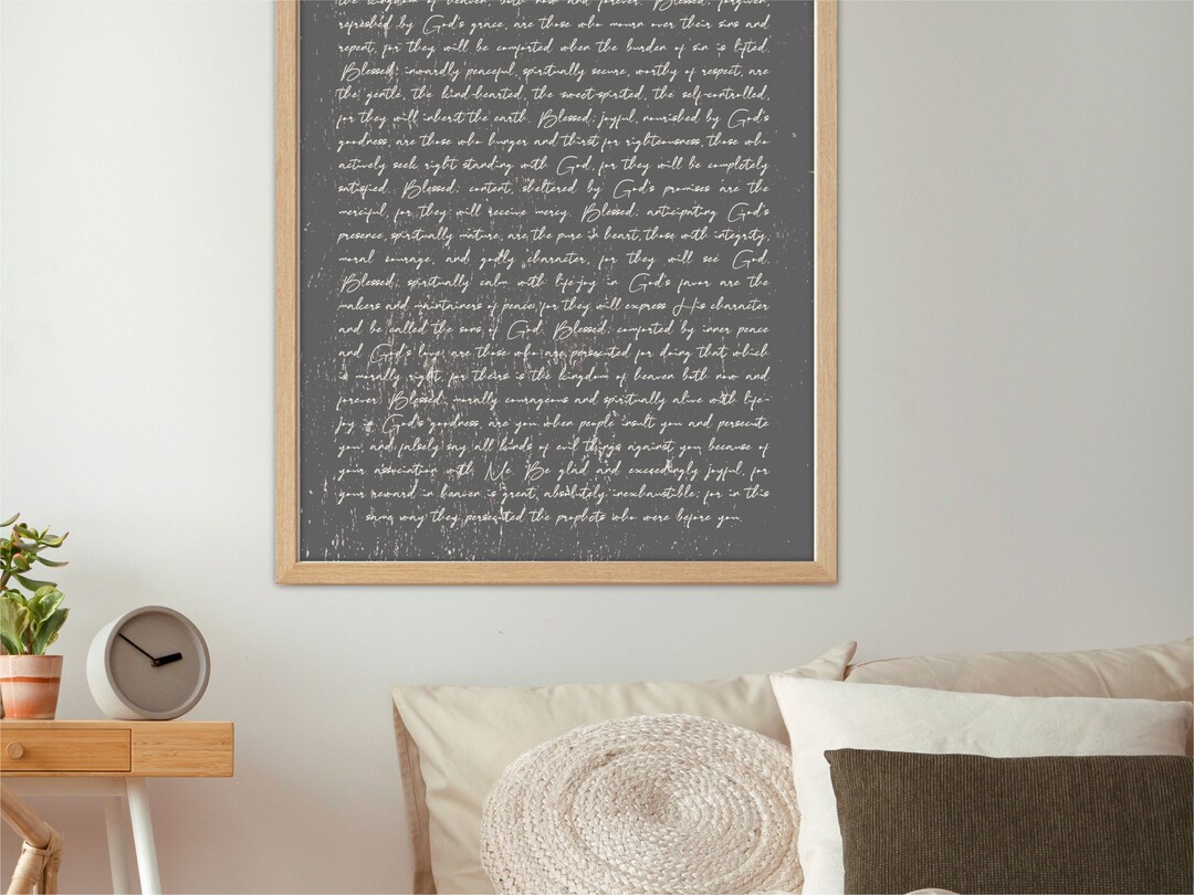 The Beatitudes Verse Wall Art, Digital Download, Blessed Are Merciful ...
