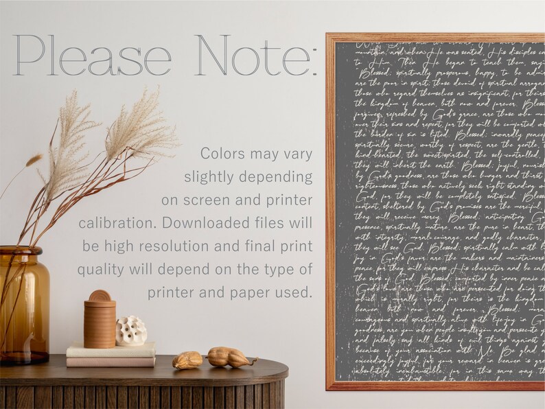 The Beatitudes Verse Wall Art, Digital Download, Blessed Are Merciful ...