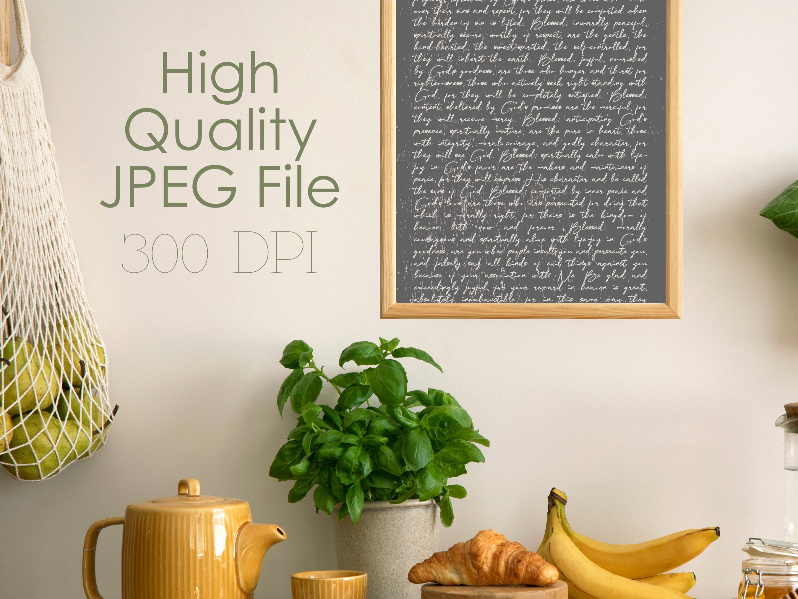 The Beatitudes Verse Wall Art, Digital Download, Blessed Are Merciful ...