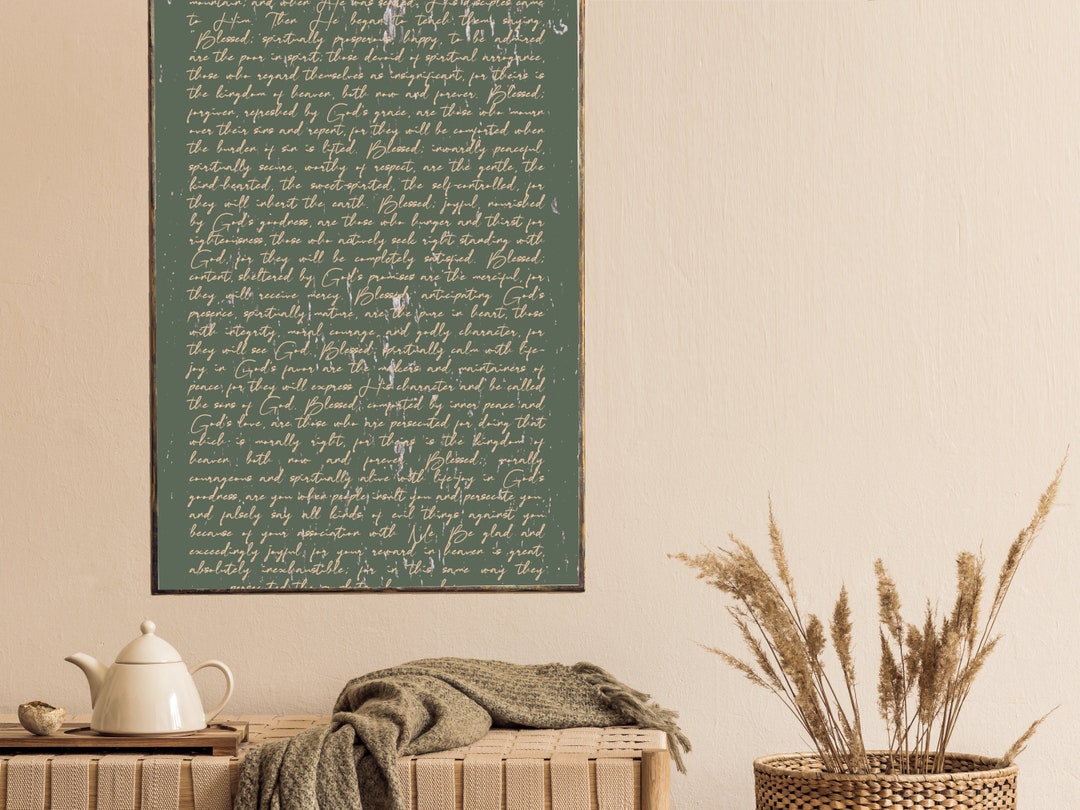 The Beatitudes Verse Wall Art, Digital Download, Blessed Are Merciful ...
