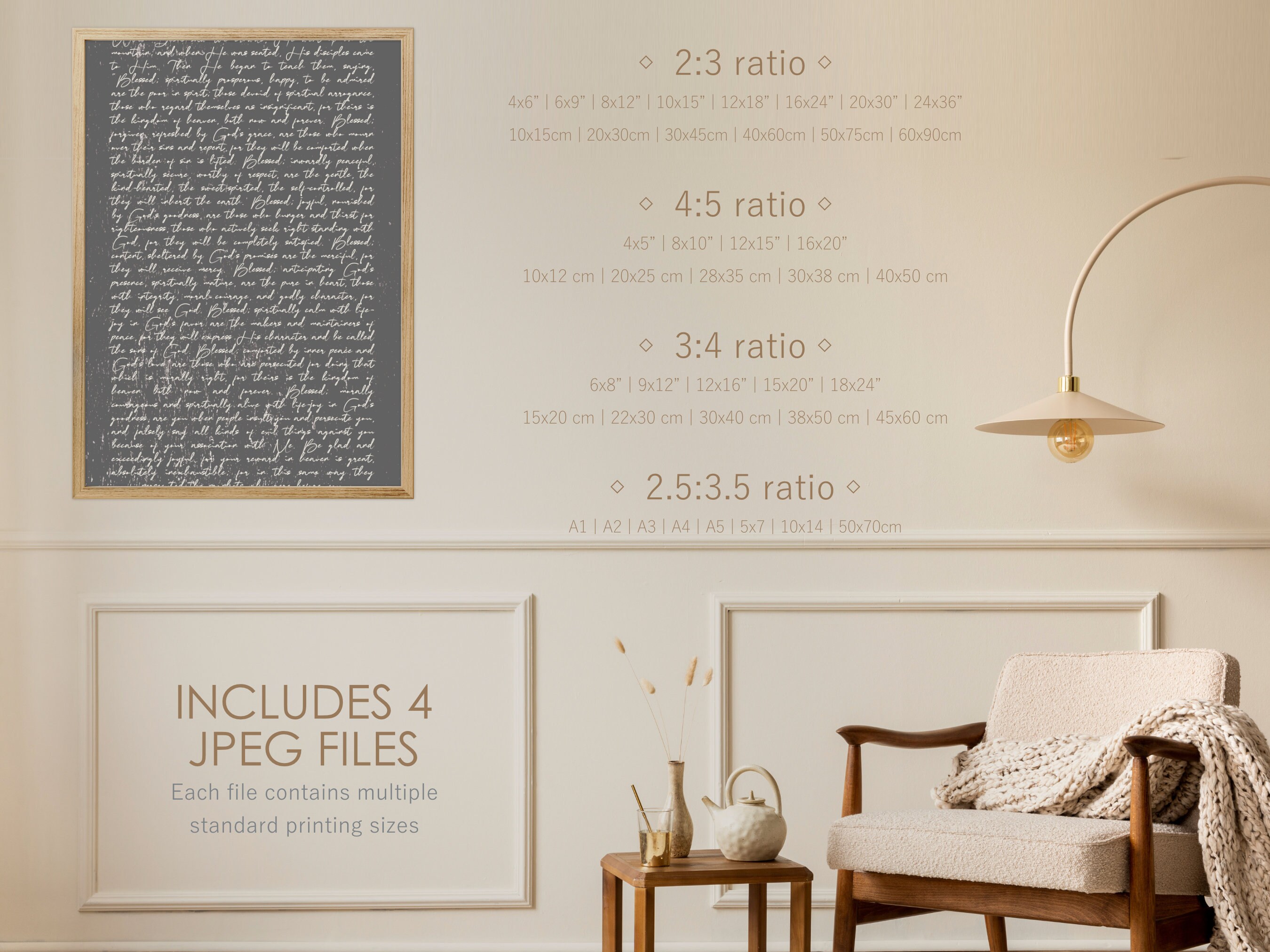 The Beatitudes Verse Wall Art, Digital Download, Blessed Are Merciful ...