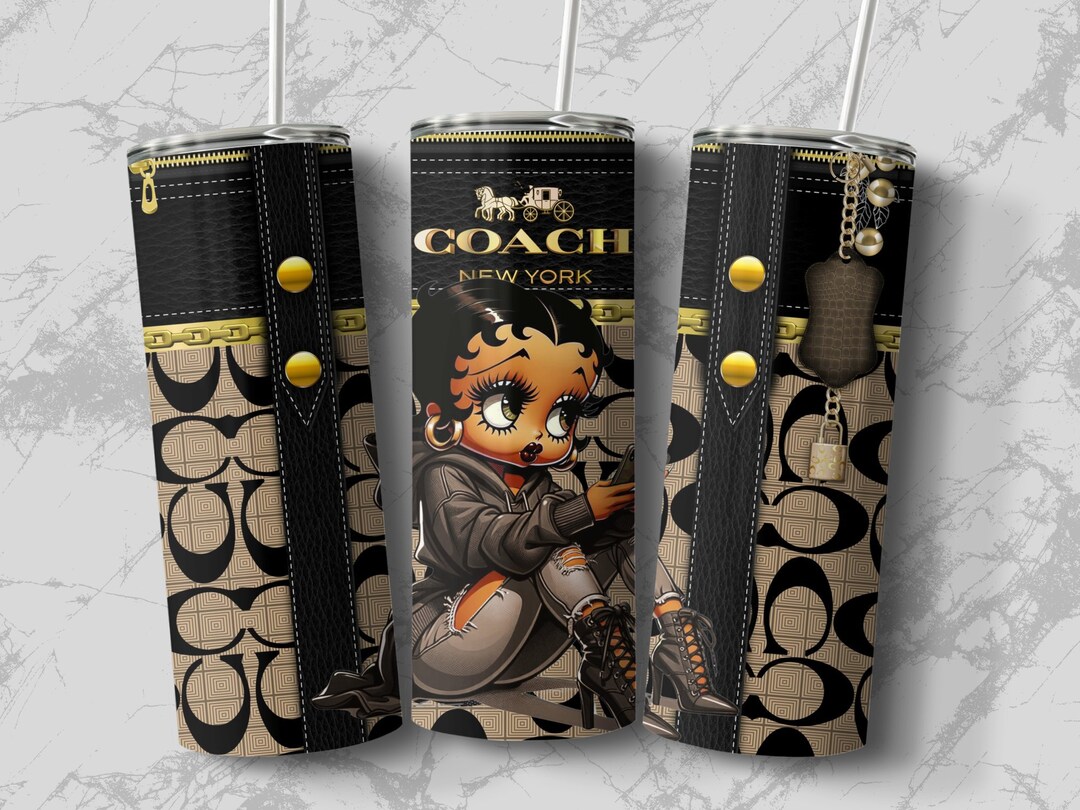 Betty Boop Coach Tumbler, 20 Oz Straight Skinny Tumbler, Cute Gift for ...