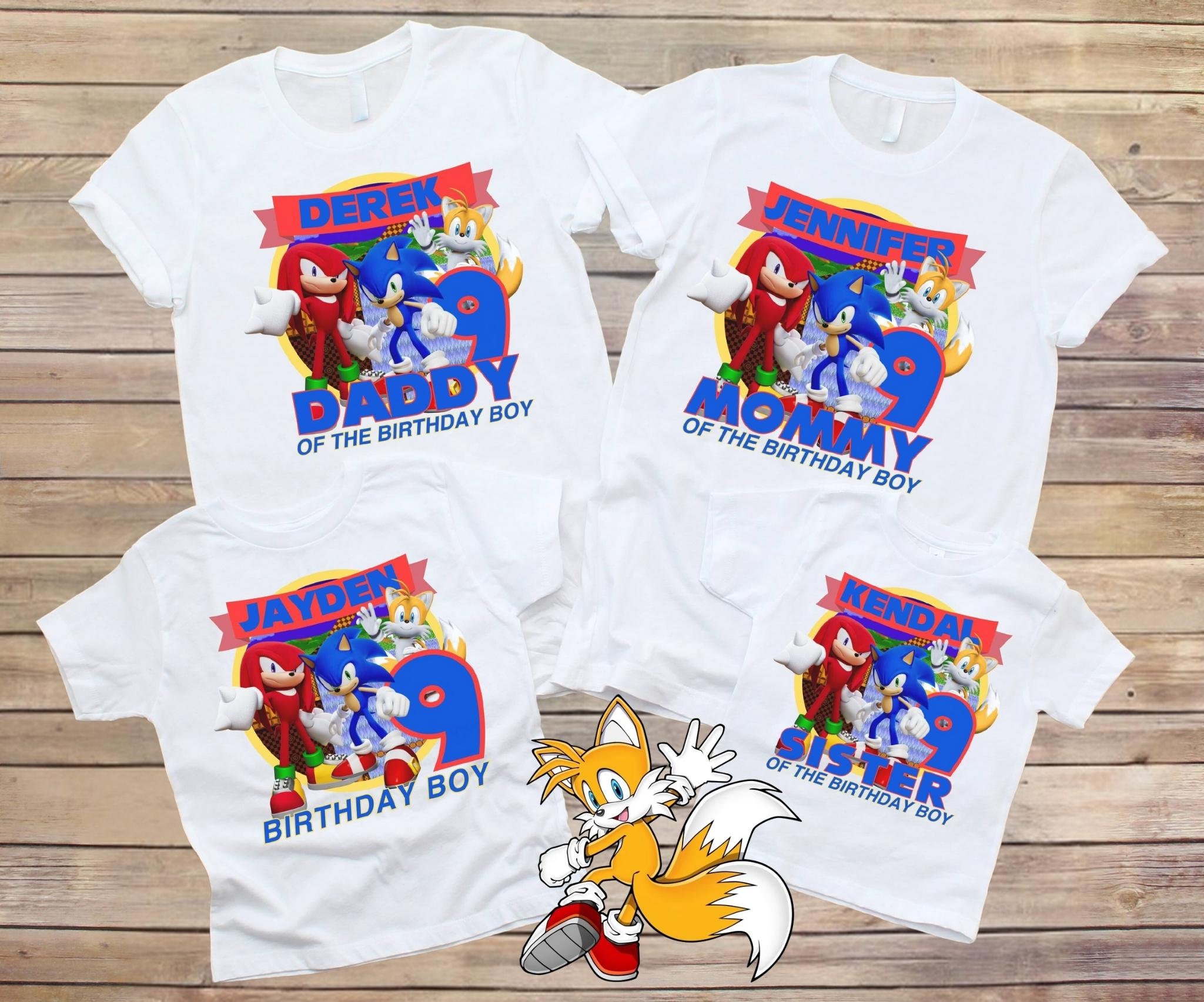 Sonic Birthday Shirt, Sonic Family Custom Shirts, Personalized Sonic ...