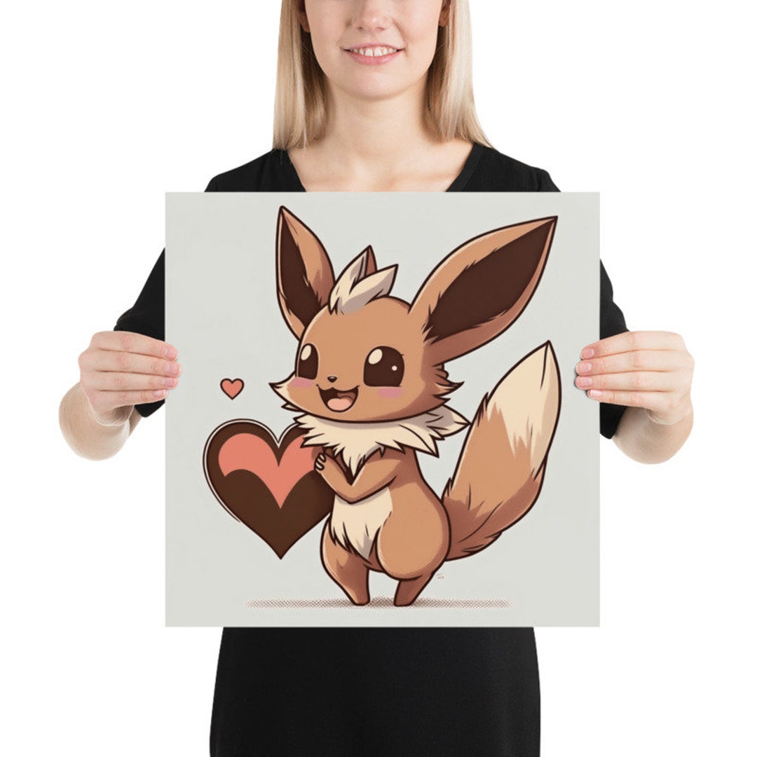 Eevee Love: Cute Valentine's Day Digital Download, High Quality, High ...