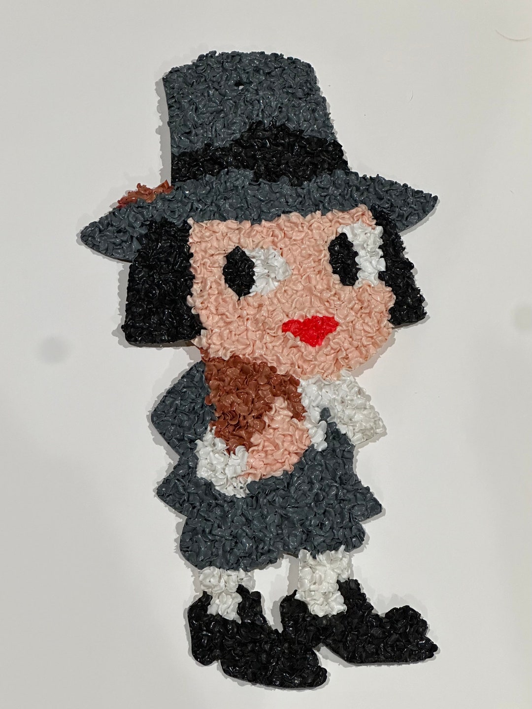 Midcentury Modern 1970's Vintage Glitter Plaque Melted Popcorn ...