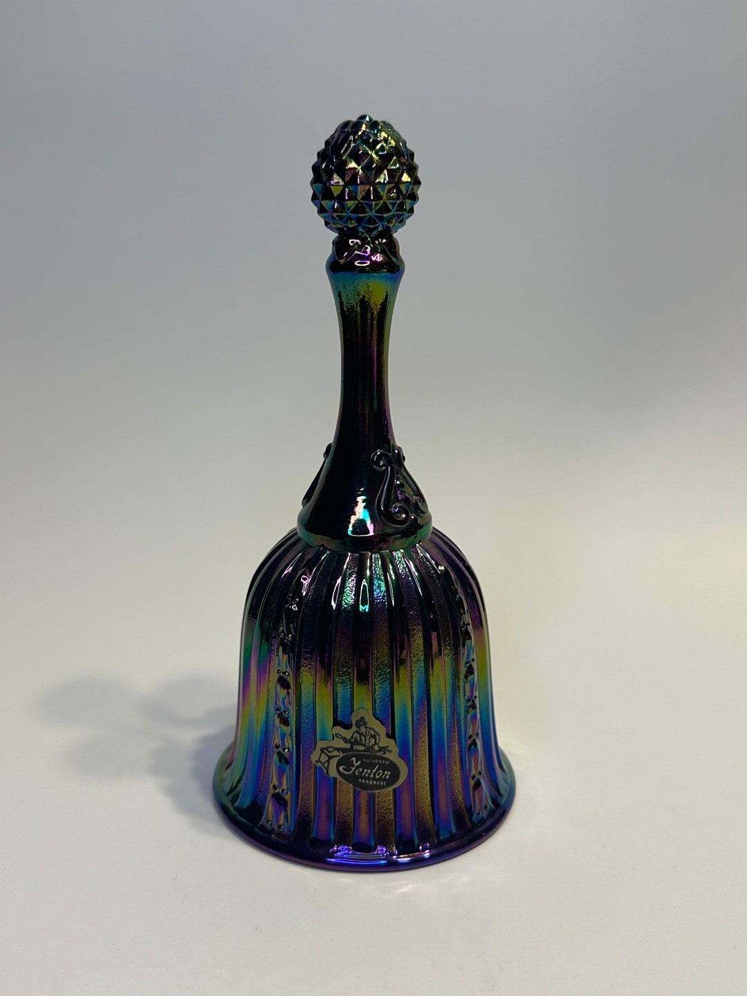 Fenton Vintage 1970s Amethyst Carnival Art Glass Bell With Original ...