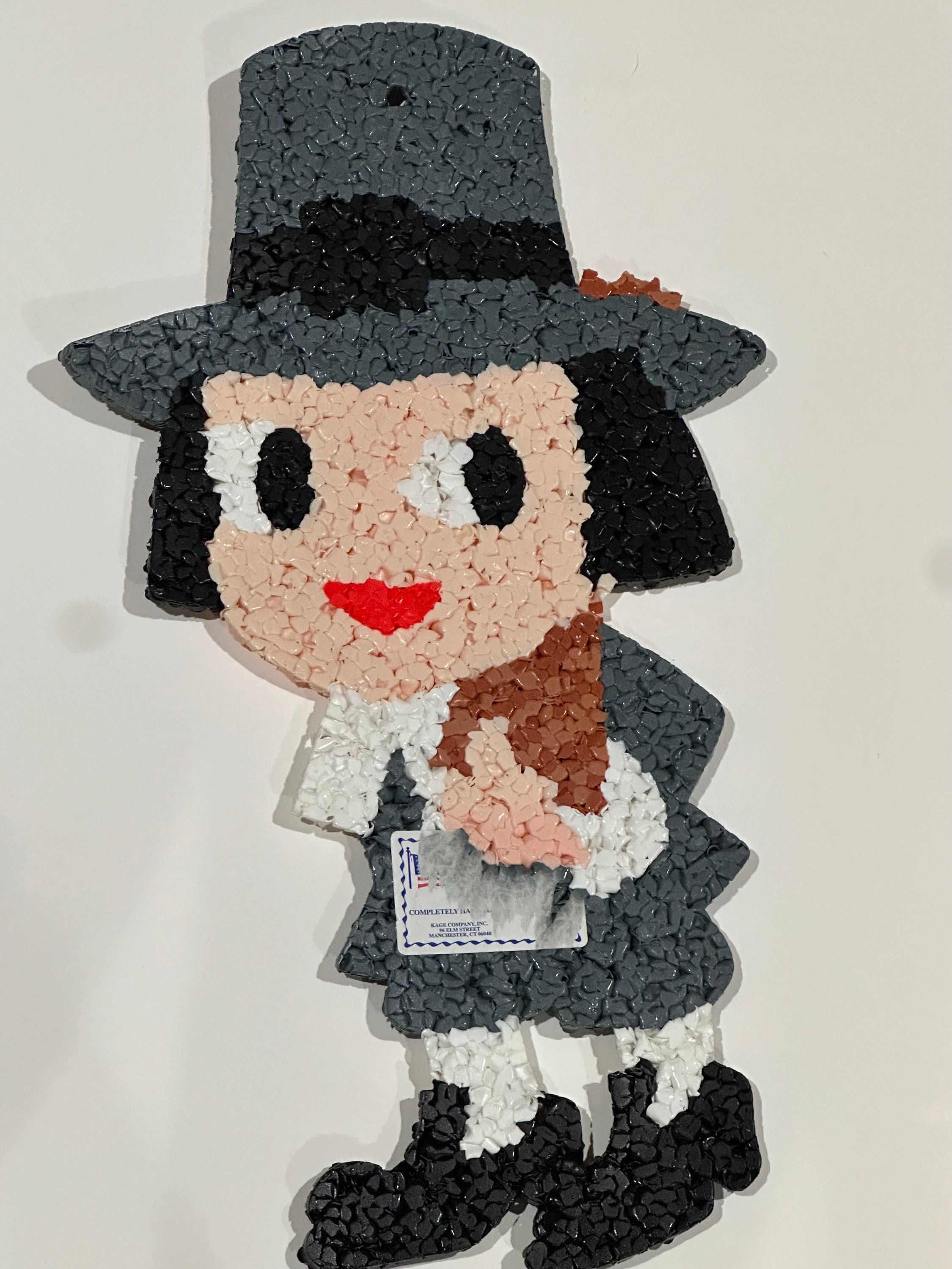 Midcentury Modern 1970's Vintage Glitter Plaque Melted Popcorn ...