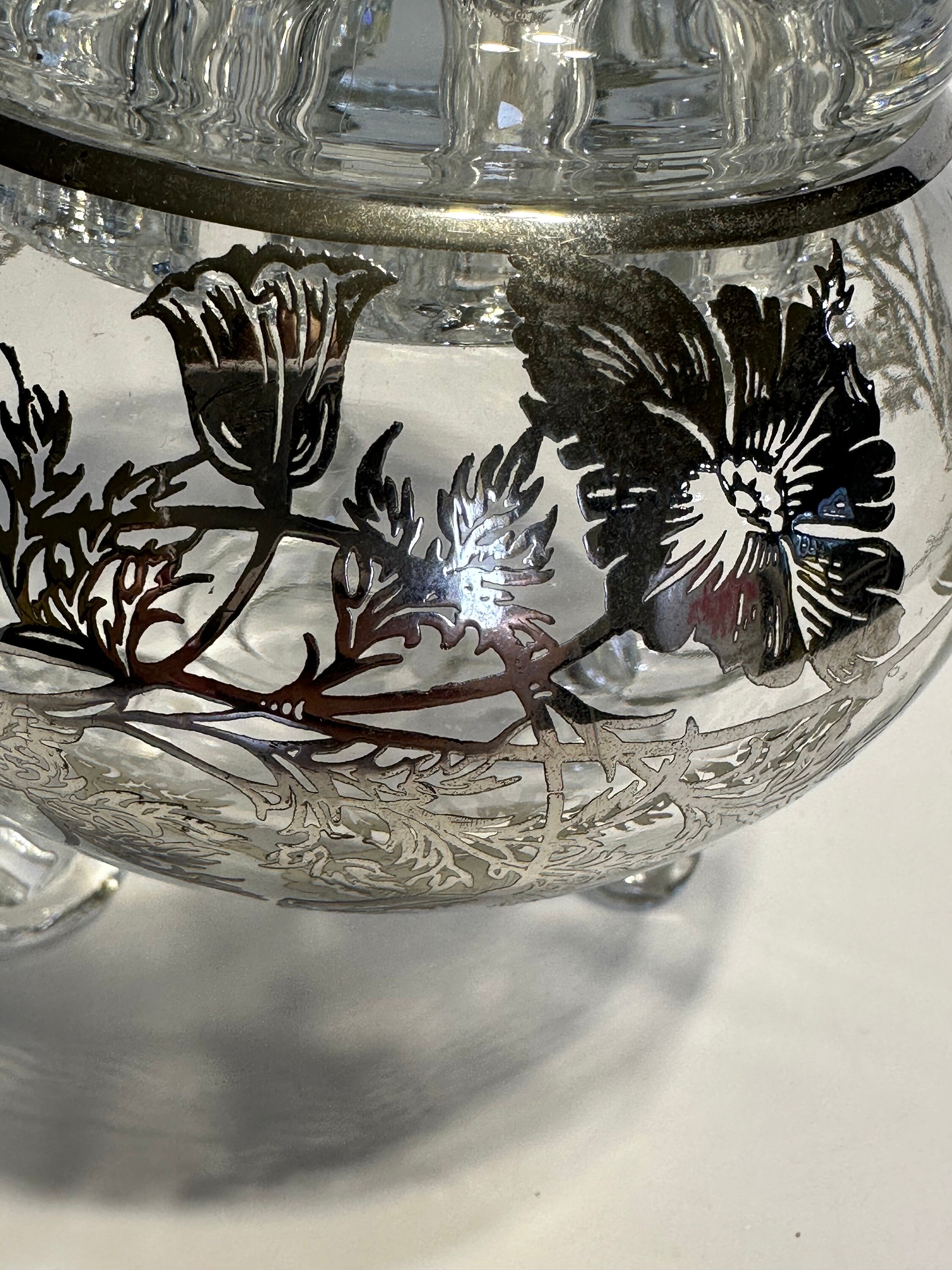 Vintage Viking Flowerlite Crystal Frog: Sterling Silver Flanders ...