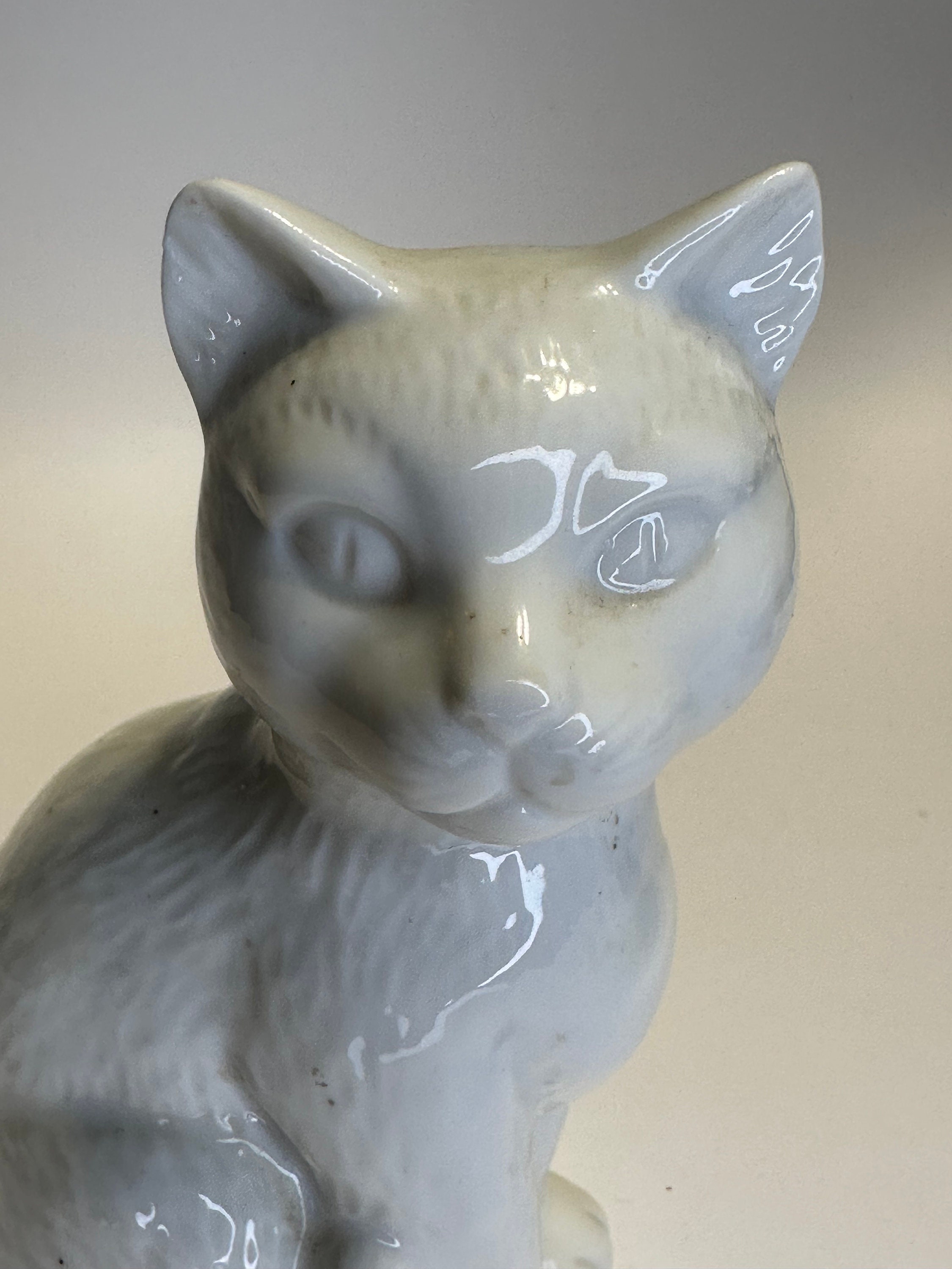 Made in Japan White Ceramic MCM Cat Figurine - Etsy