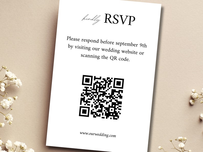QR Code Rsvp Editable QR Code Rsvp QR Code Rsvp Wedding - Etsy