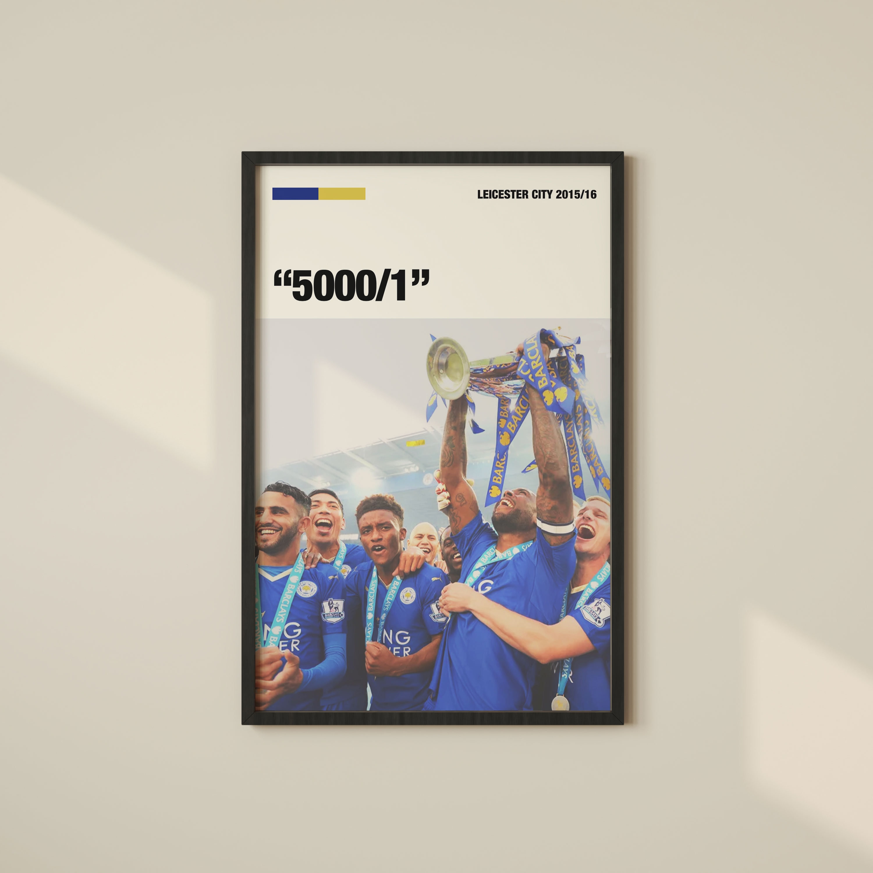 Leicester City Poster Premier League Football Wall Art Football Poster ...