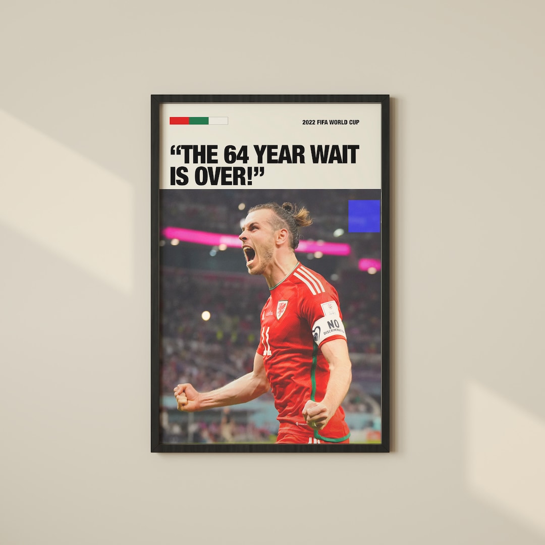 Gareth Bale Poster Wales Football Poster World Cup Football Wall Art ...