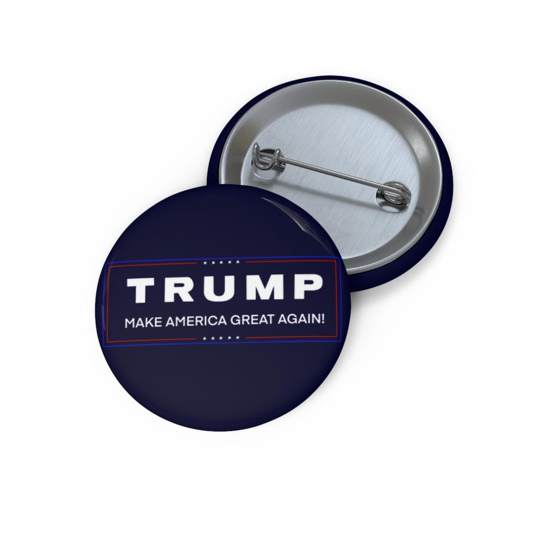 Trump Pin Button for Donald Trump Supporter, Election Voting Badge ...