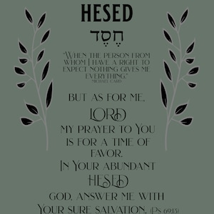 HESED Meaning and Verse, Green Background, Digital Wall Art, Scripture ...