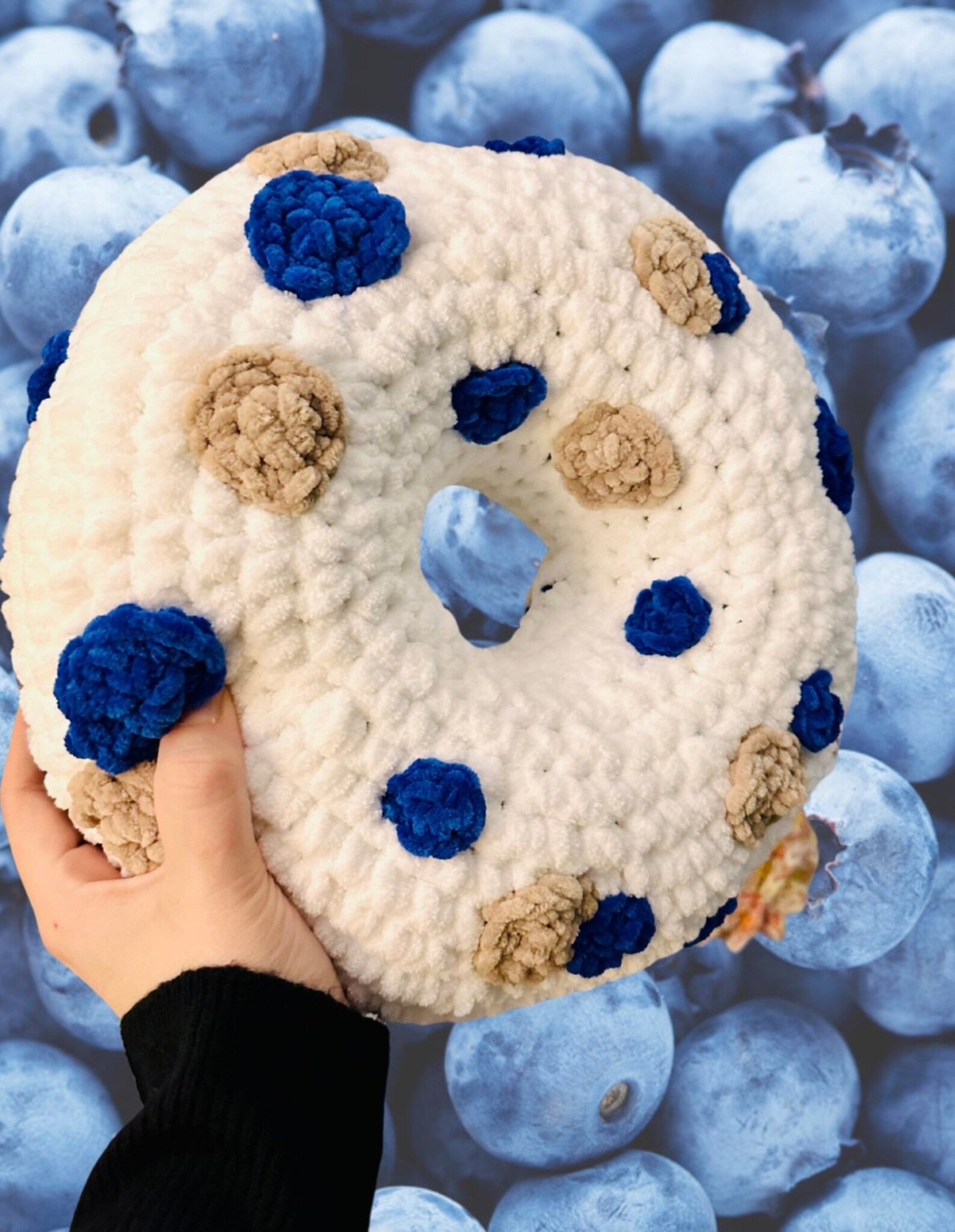 Blueberry Muffin Pillow Crochet Amigurumi Stuffie - Etsy