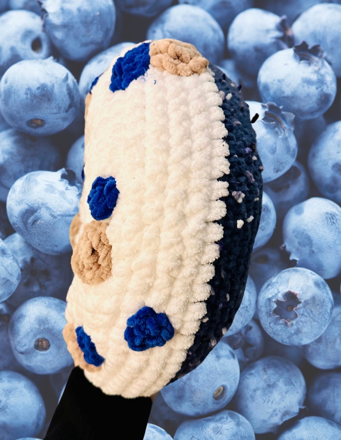 Blueberry Muffin Pillow Crochet Amigurumi Stuffie - Etsy