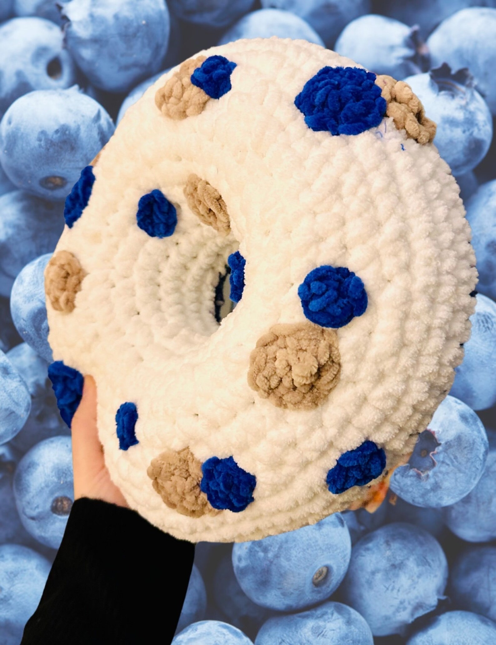 Blueberry Muffin Pillow Crochet Amigurumi Stuffie - Etsy