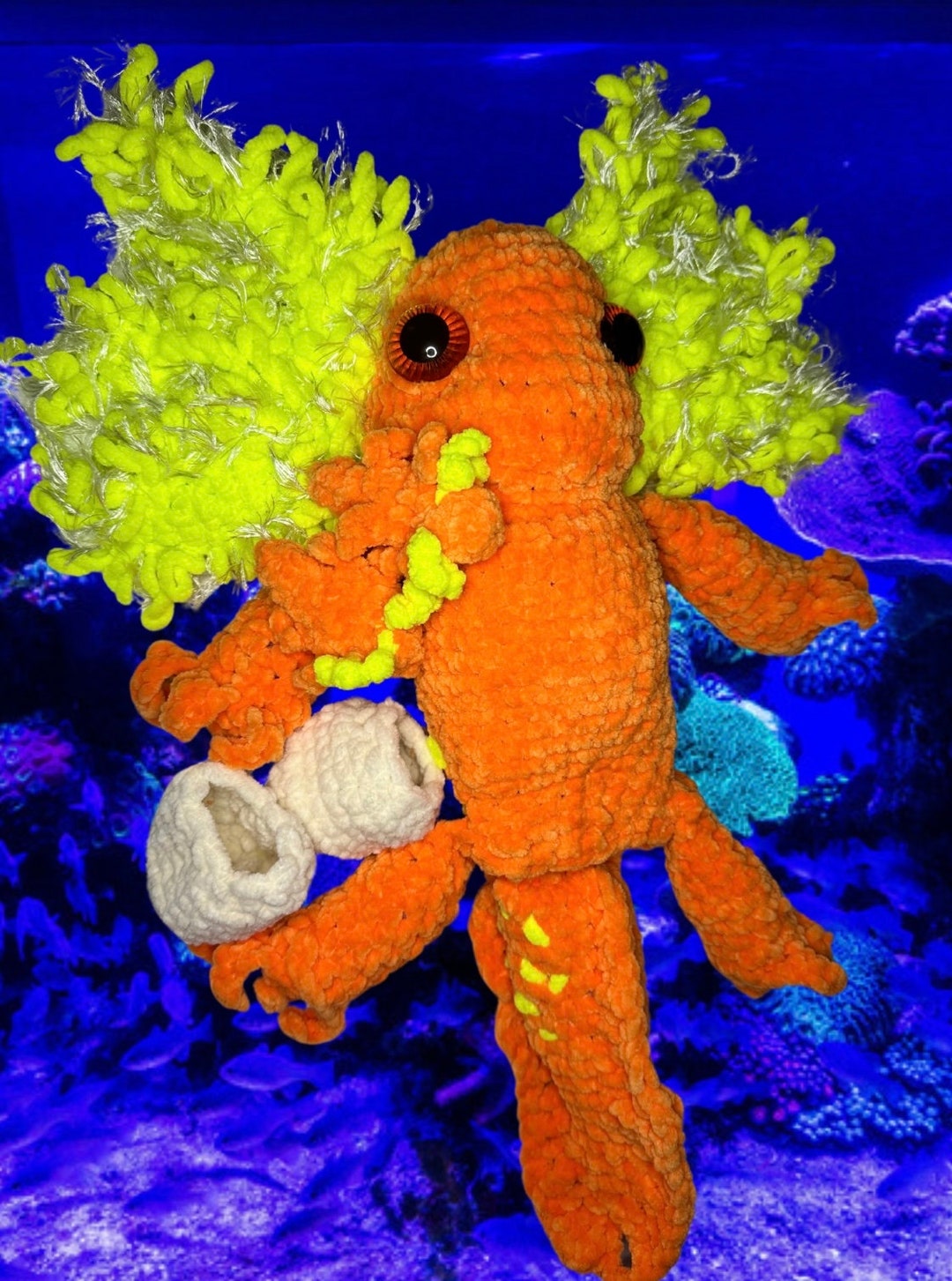 Axolotl Mamma and Babies Crochet Plushie Collectible Science Fiction ...